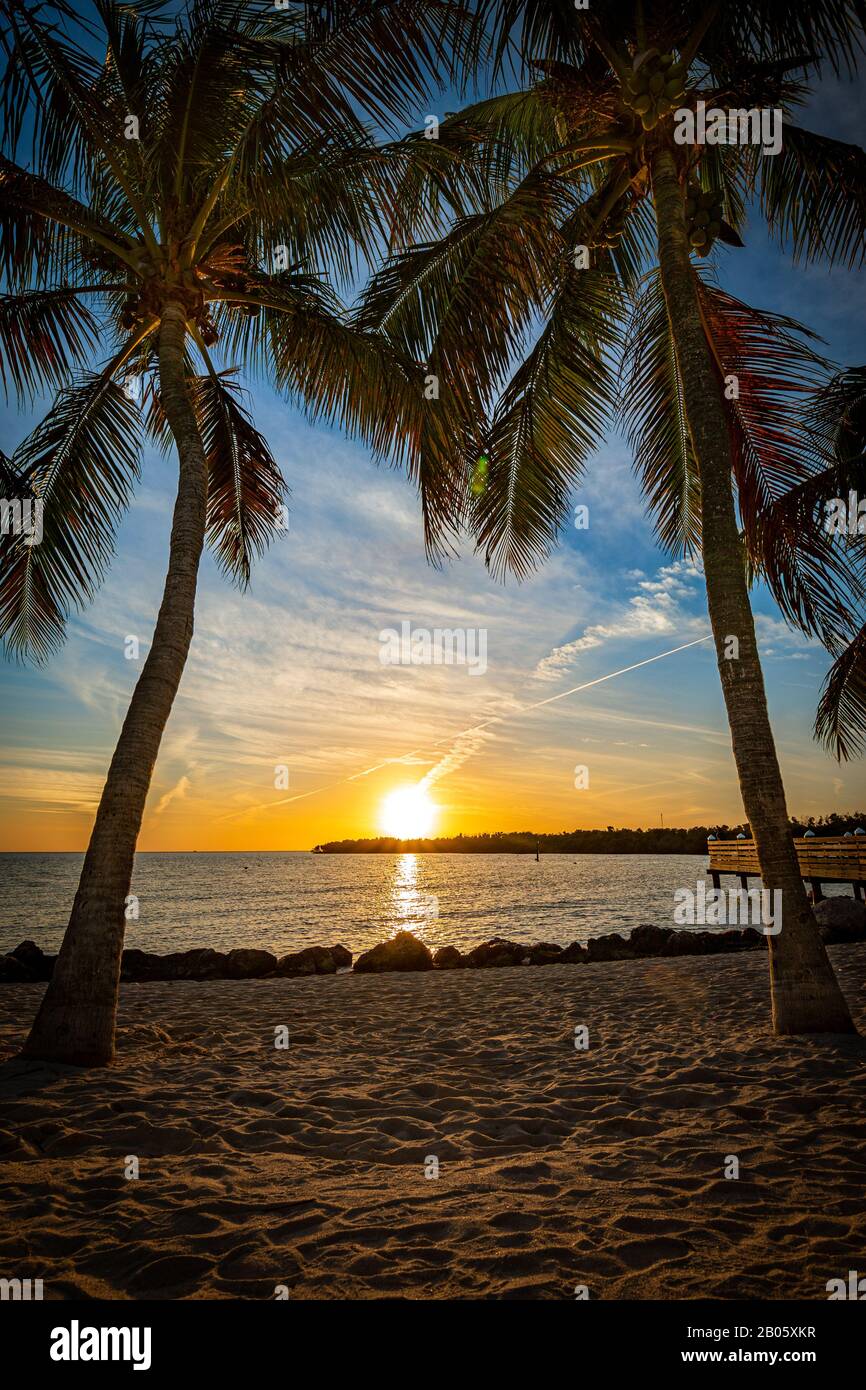 Sunset at Sombrero beach Marathon, FL USA February 2020 Stock Photo - Alamy