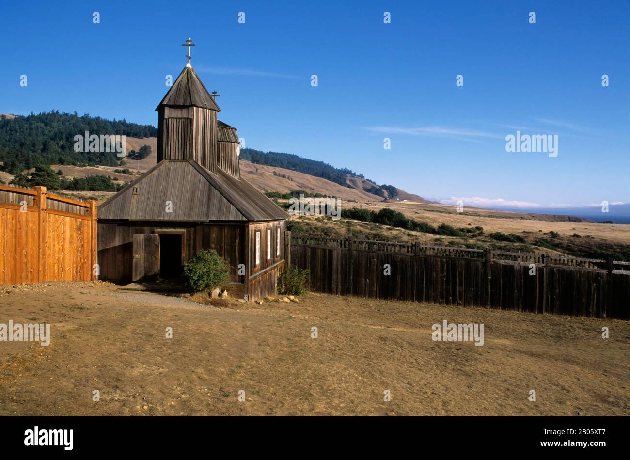 USA, NORTHERN CALIFORNIA, FORT ROSS STATE HISTORIC PARK, CHAPEL Stock ...