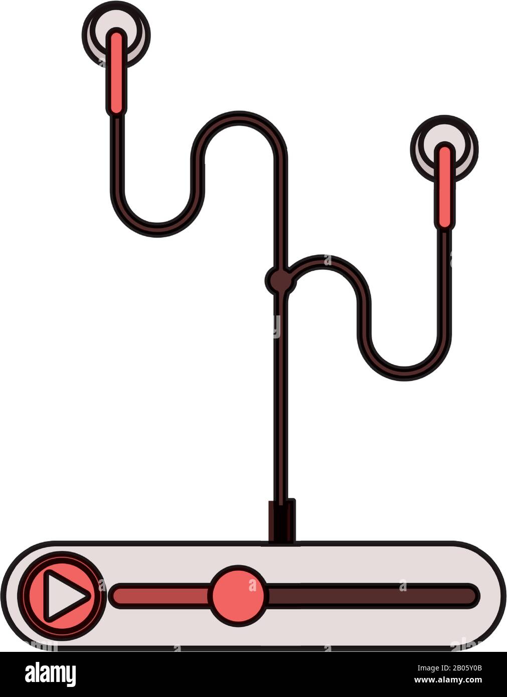media player progress bar with earphones Stock Vector Image & Art - Alamy
