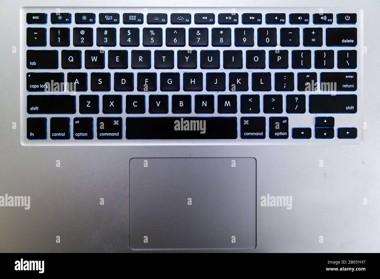 Keyboard with back led lights Stock Photo - Alamy