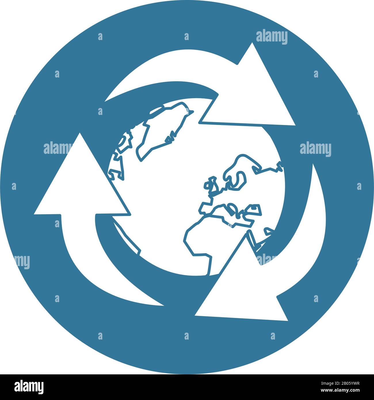 world planet earth with arrows around Stock Vector Image & Art - Alamy