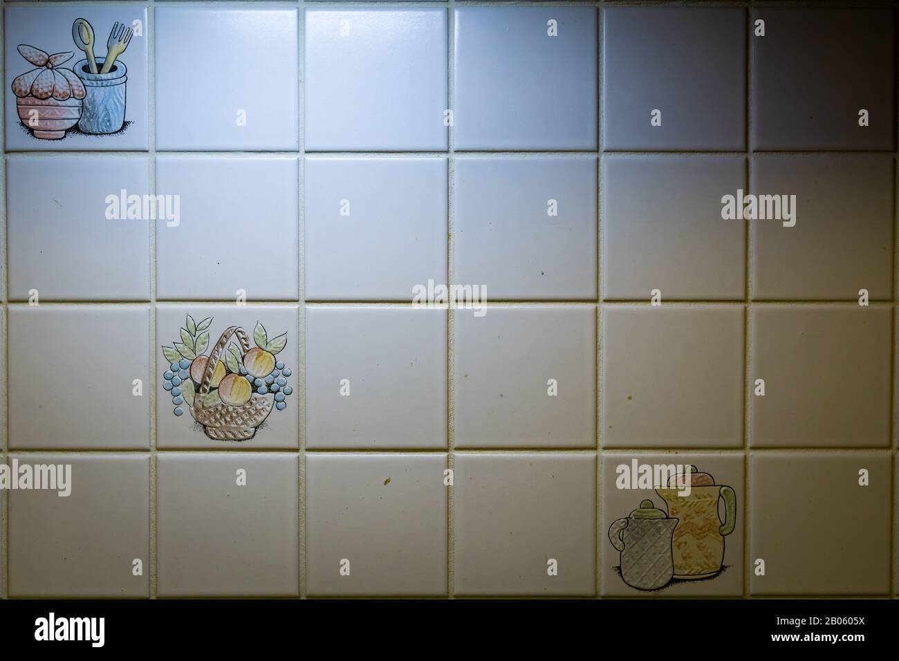 An old kitchen wall with lights Stock Photo - Alamy