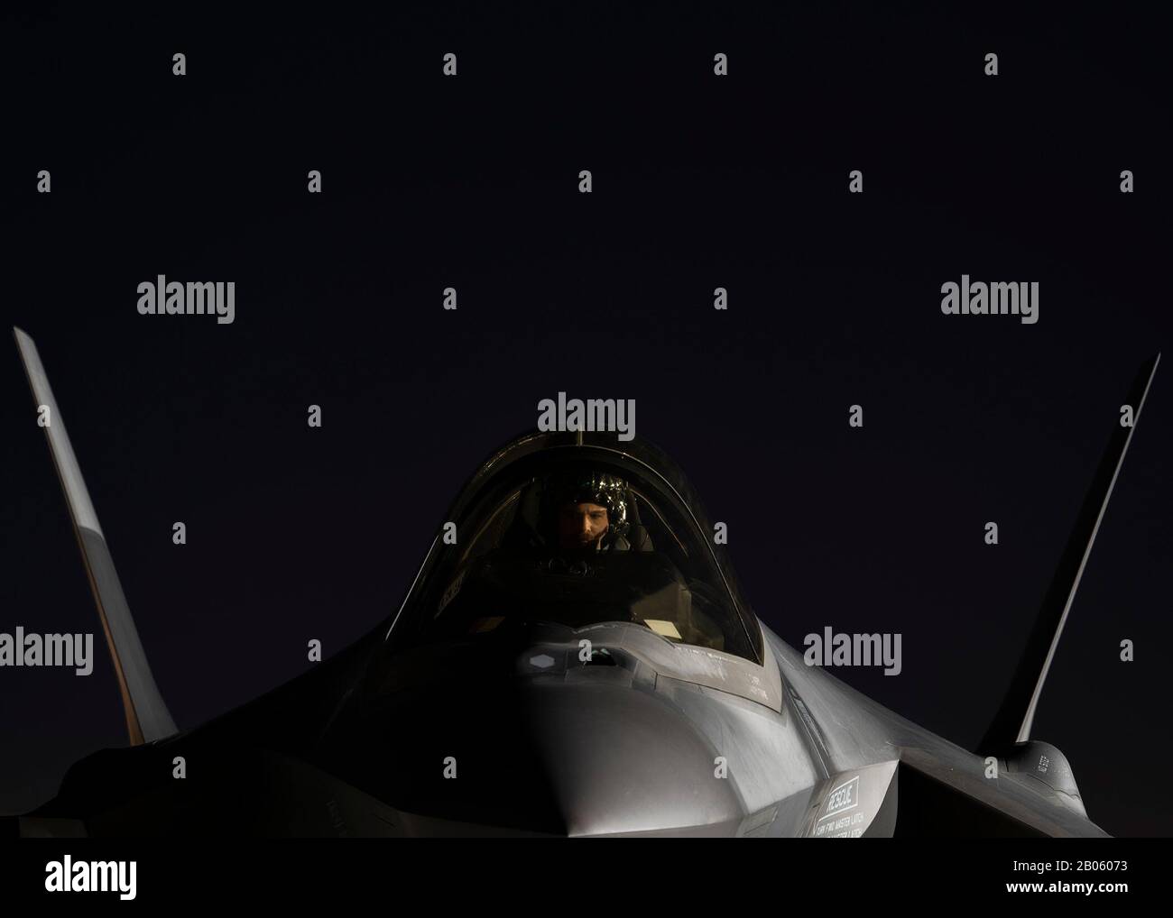 An F-35A Lightning II fighter jet pilot assigned to the 421st Fighter ...