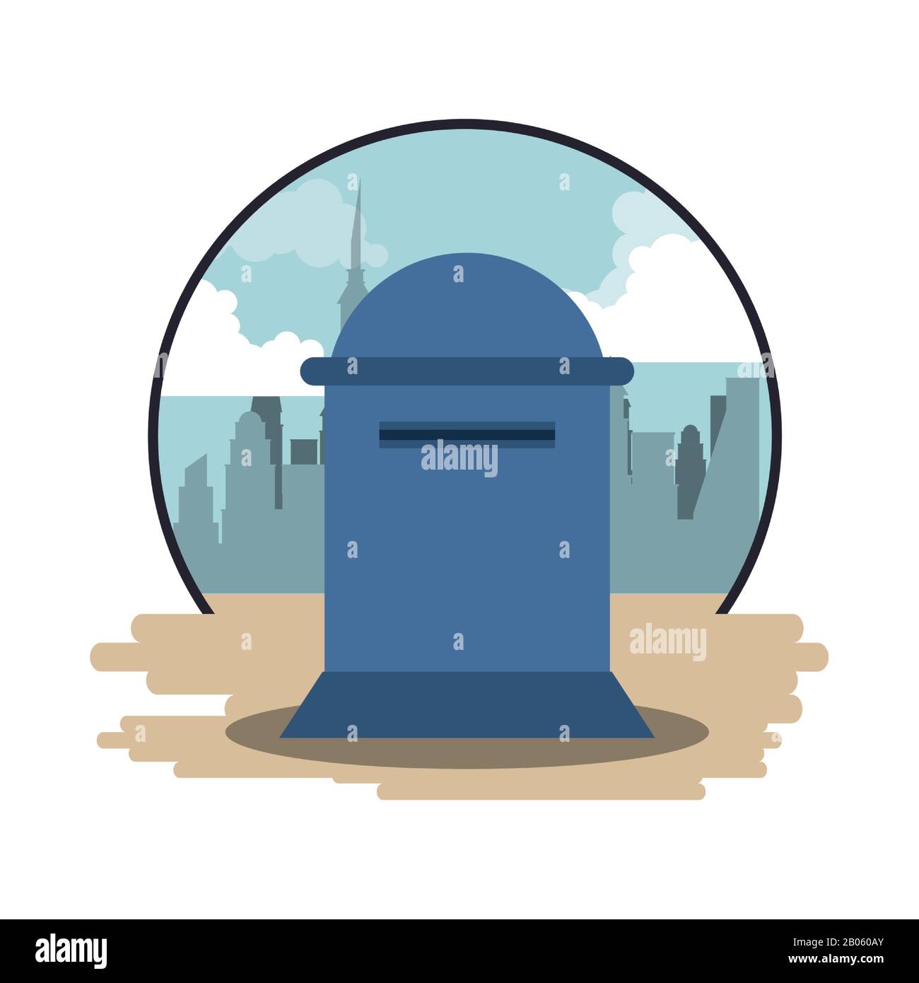 street mailbox postal service icon Stock Vector Image & Art - Alamy