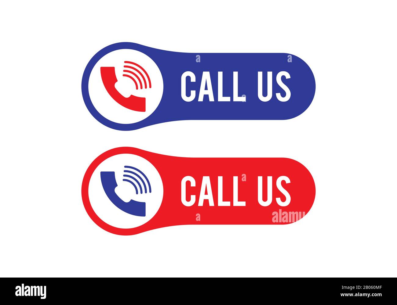 Call Us button, Contact Us icon design, Call Us Banner Stock Vector ...