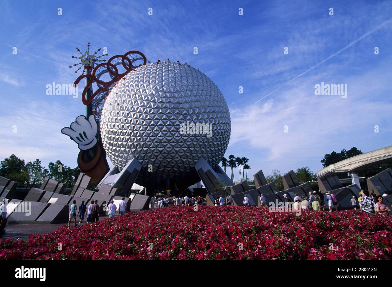 USA, FLORIDA, ORLANDO, DISNEY WORLD, EPCOT, SPACESHIP EARTH DOME Stock ...