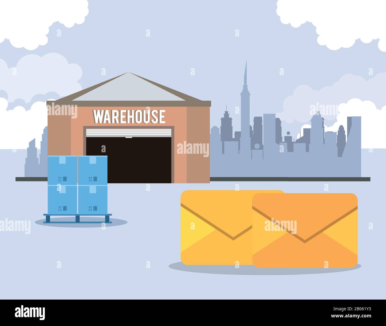 Delivery warehouse letter Stock Vector Images - Alamy