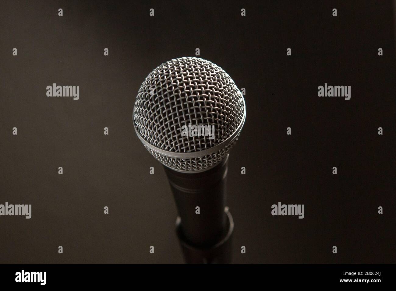 Comedy or Music Show at Night with Microphone and Blue Lights Nightlife ...