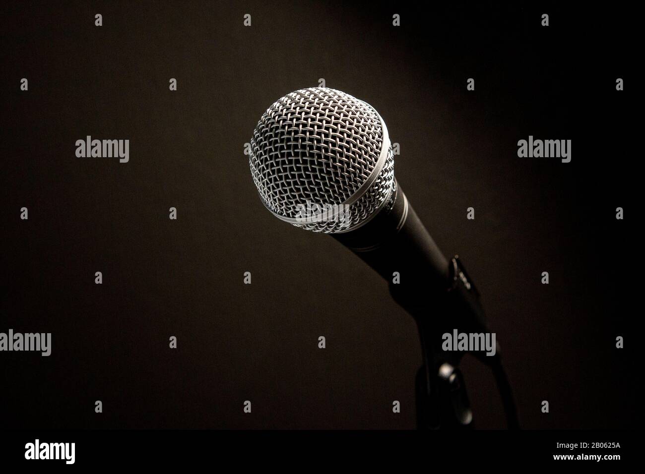 Comedy or Music Show at Night with Microphone and Blue Lights Nightlife ...