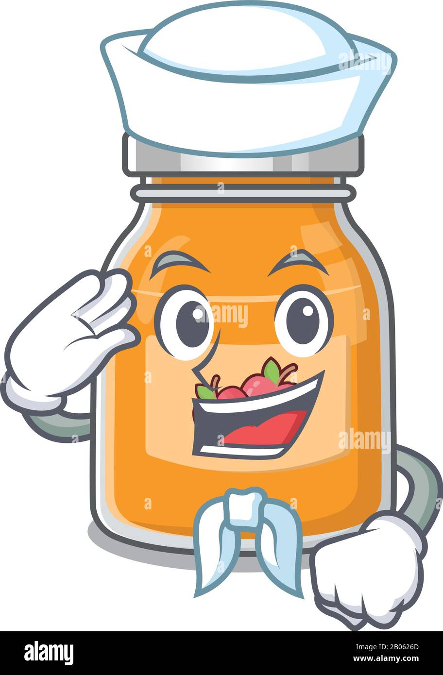 Apple jam cartoon concept Sailor wearing hat Stock Vector Image & Art ...