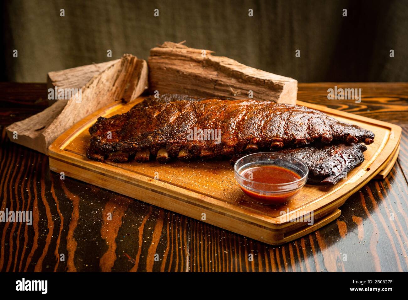 Barbecue Ribs and Brisket Food Photography Stock Photo - Alamy