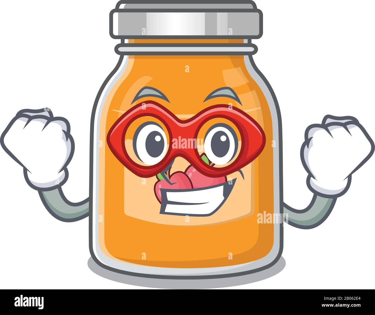 A cartoon concept of apple jam performed as a Super hero Stock Vector ...