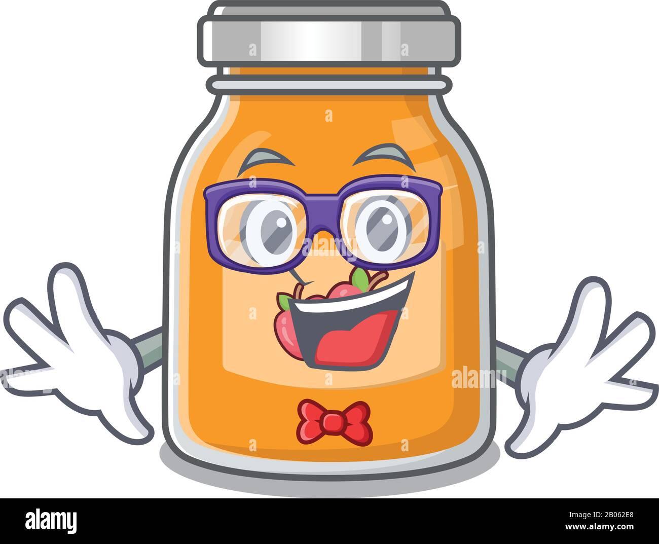A cartoon concept of Geek apple jam design Stock Vector Image & Art - Alamy