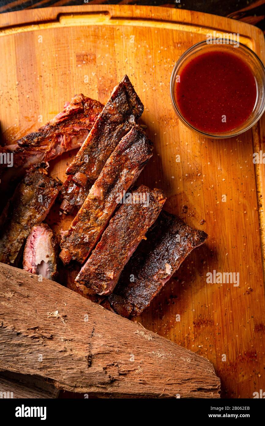 Barbecue Ribs and Brisket Food Photography Stock Photo - Alamy