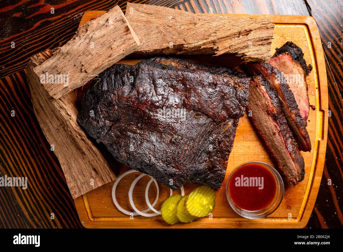 Barbecue Ribs and Brisket Food Photography Stock Photo - Alamy