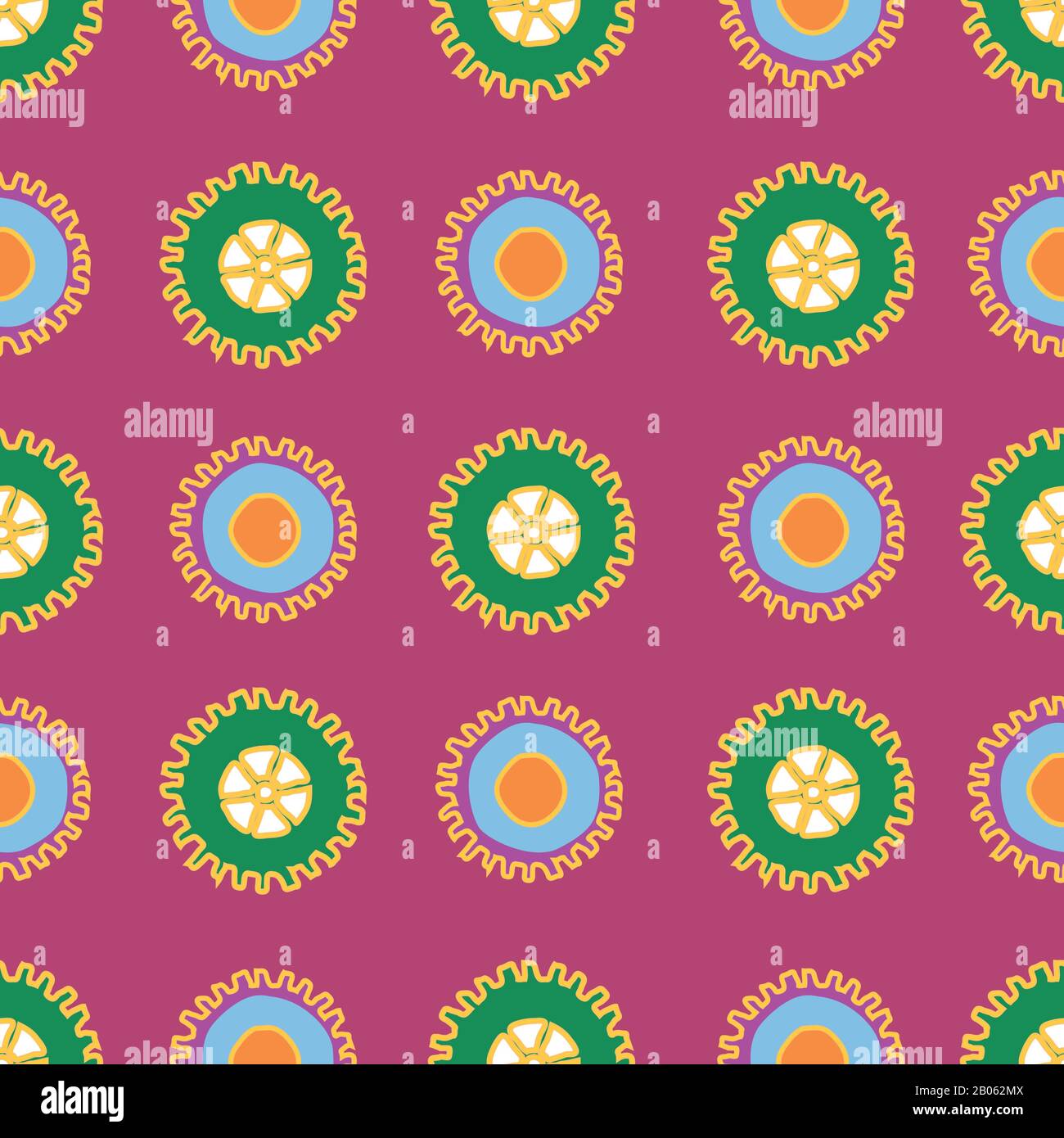 Doodle style gear and mechanical seamless vector background repeat ...