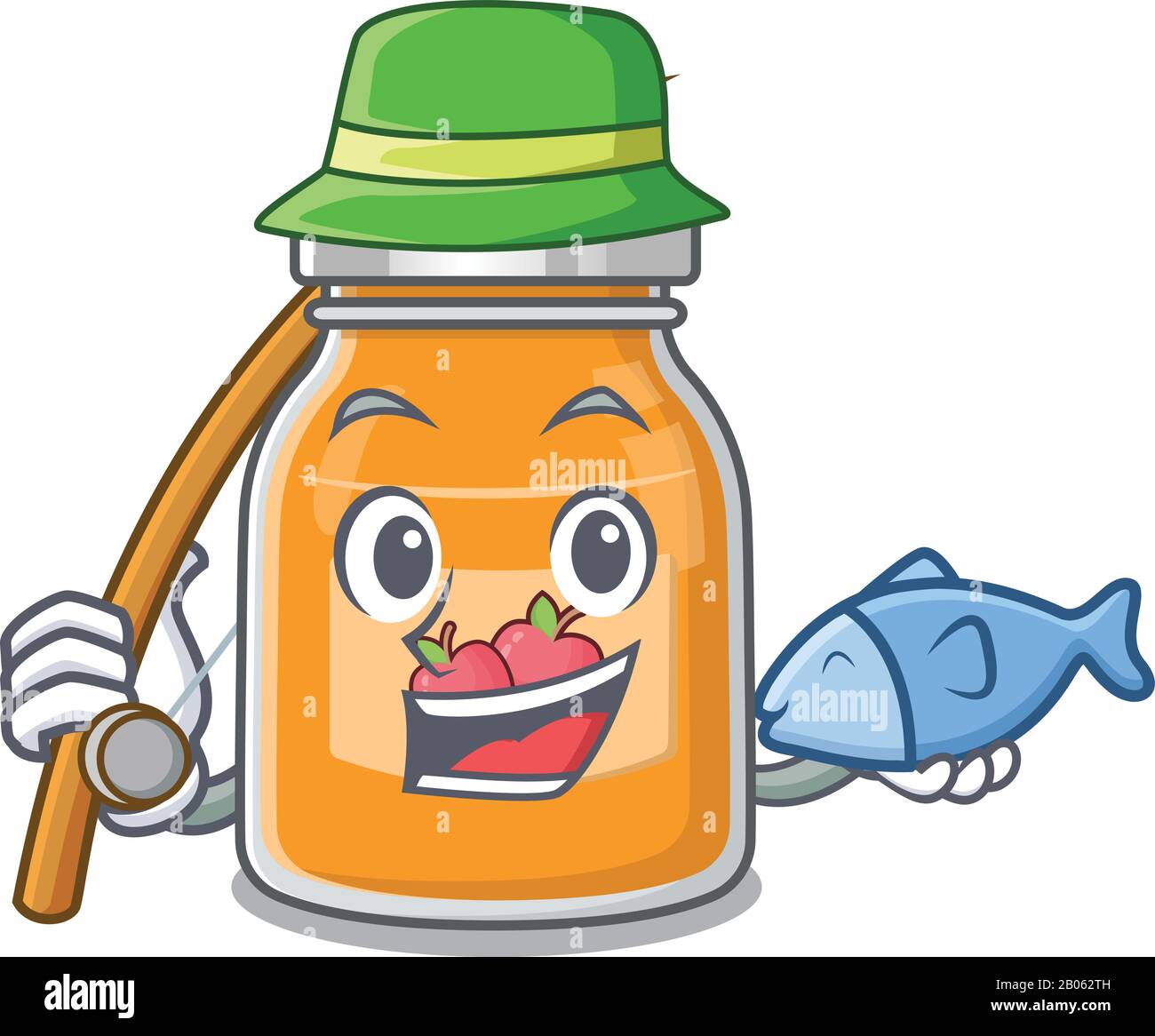 A Picture of happy Fishing apple jam design Stock Vector Image & Art ...