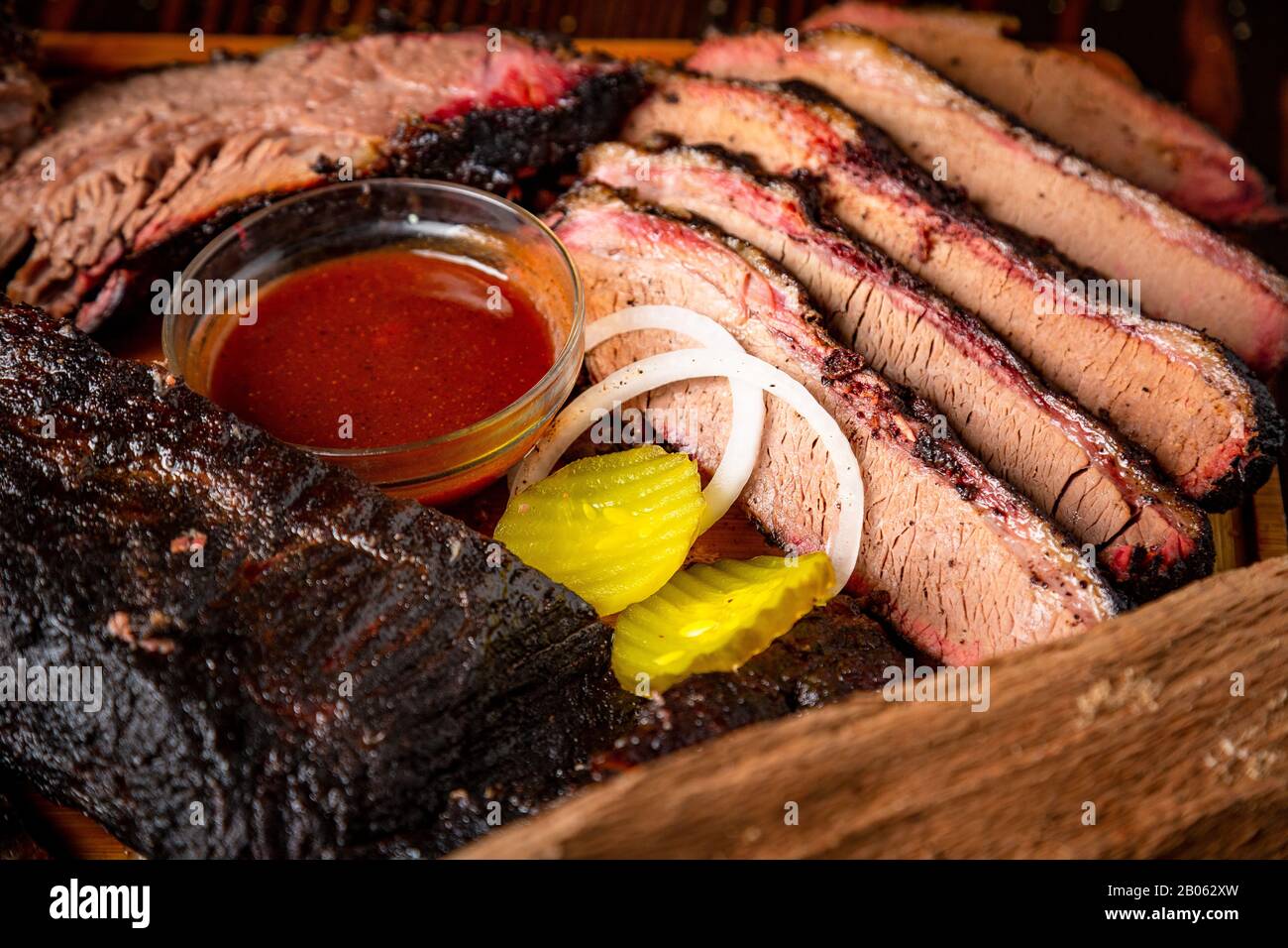 Barbecue Ribs and Brisket Food Photography Stock Photo - Alamy