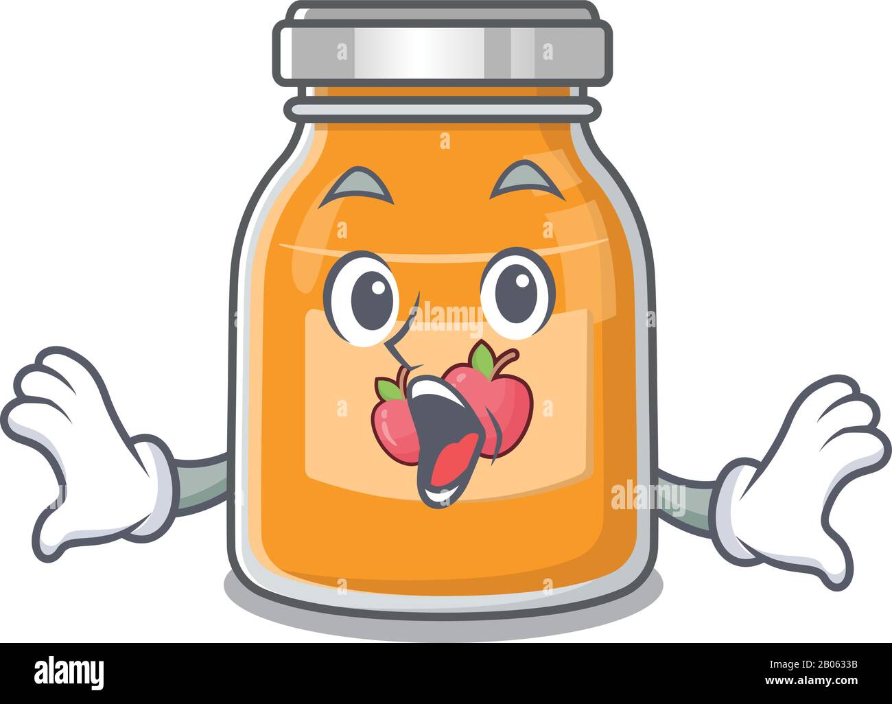Apple jam mascot design concept with a surprised gesture Stock Vector ...