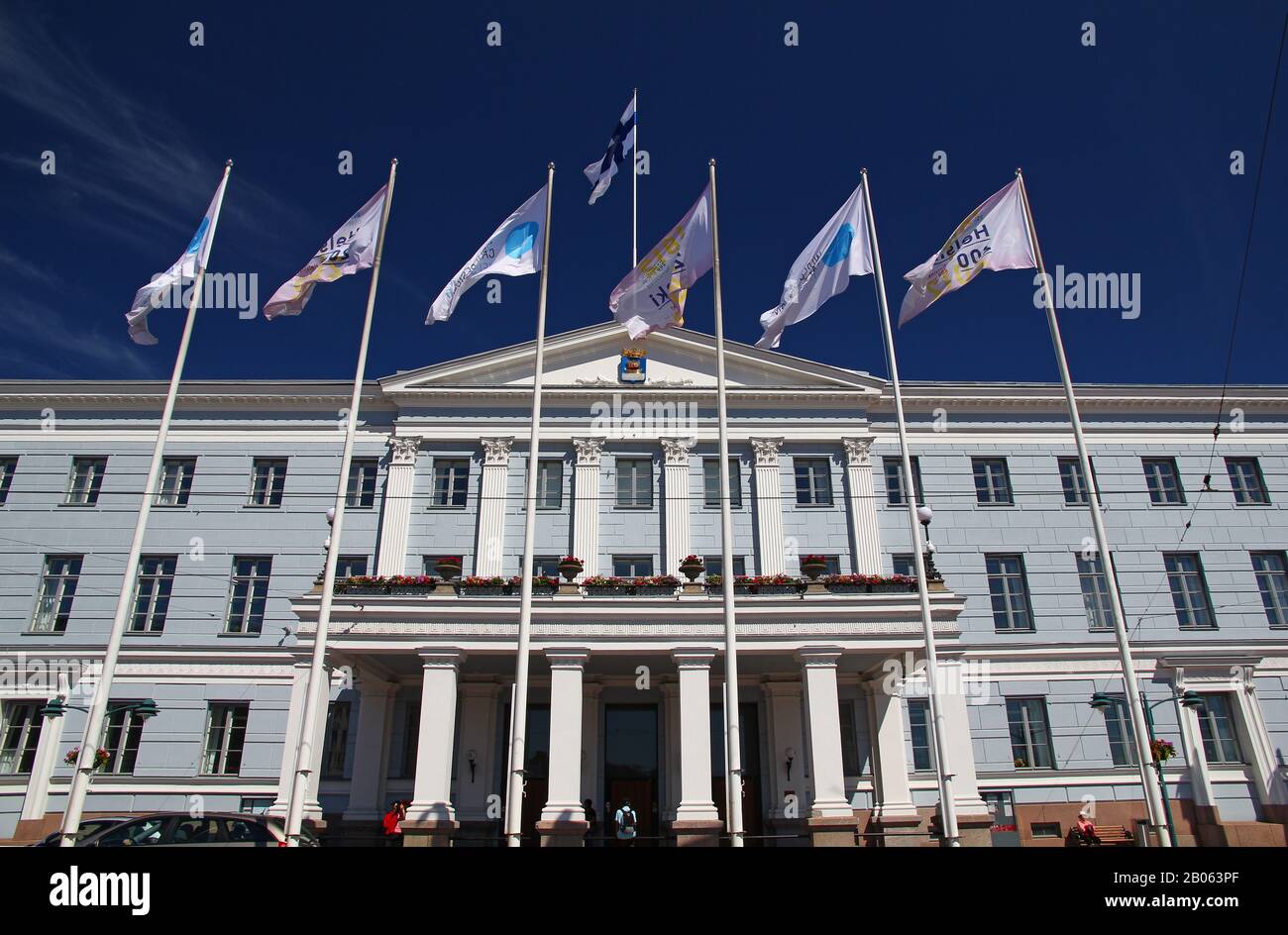 The Flag of Finland in Helsinki Stock Photo - Alamy