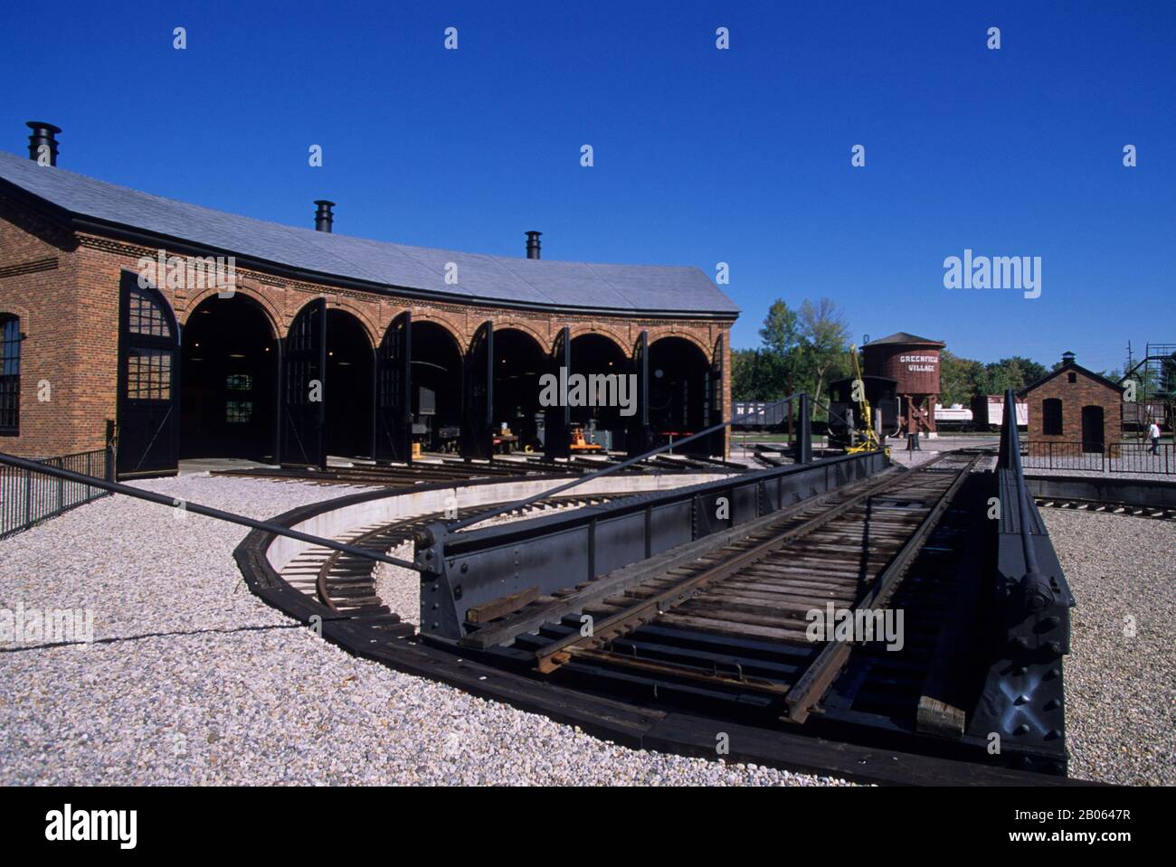 USA, MICHIGAN, NEAR DETROIT, DEARBORN, GREENFIELD VILLAGE, RAILROAD ...