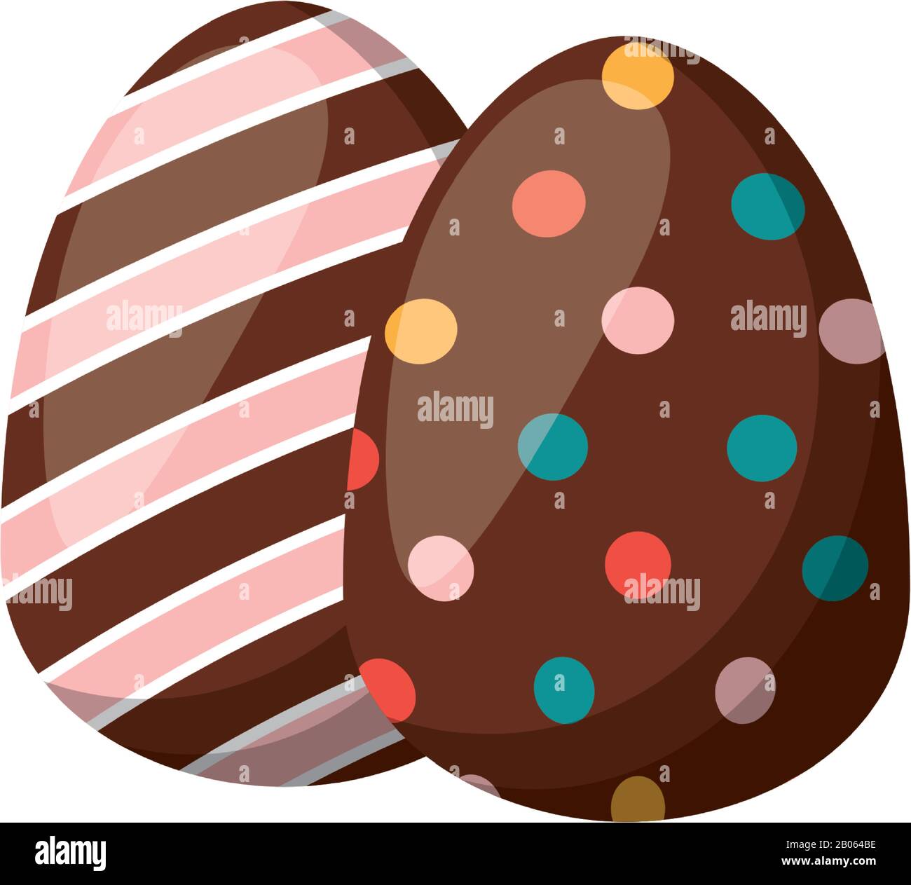 pair easter eggs painted icon Stock Vector Image & Art - Alamy