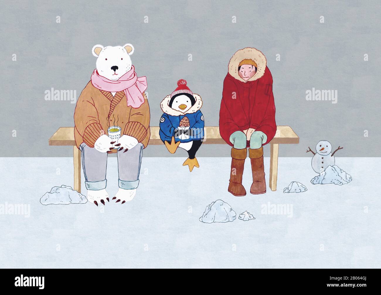 Wintertime concept, ways to stay warm or fight the winter cold ...