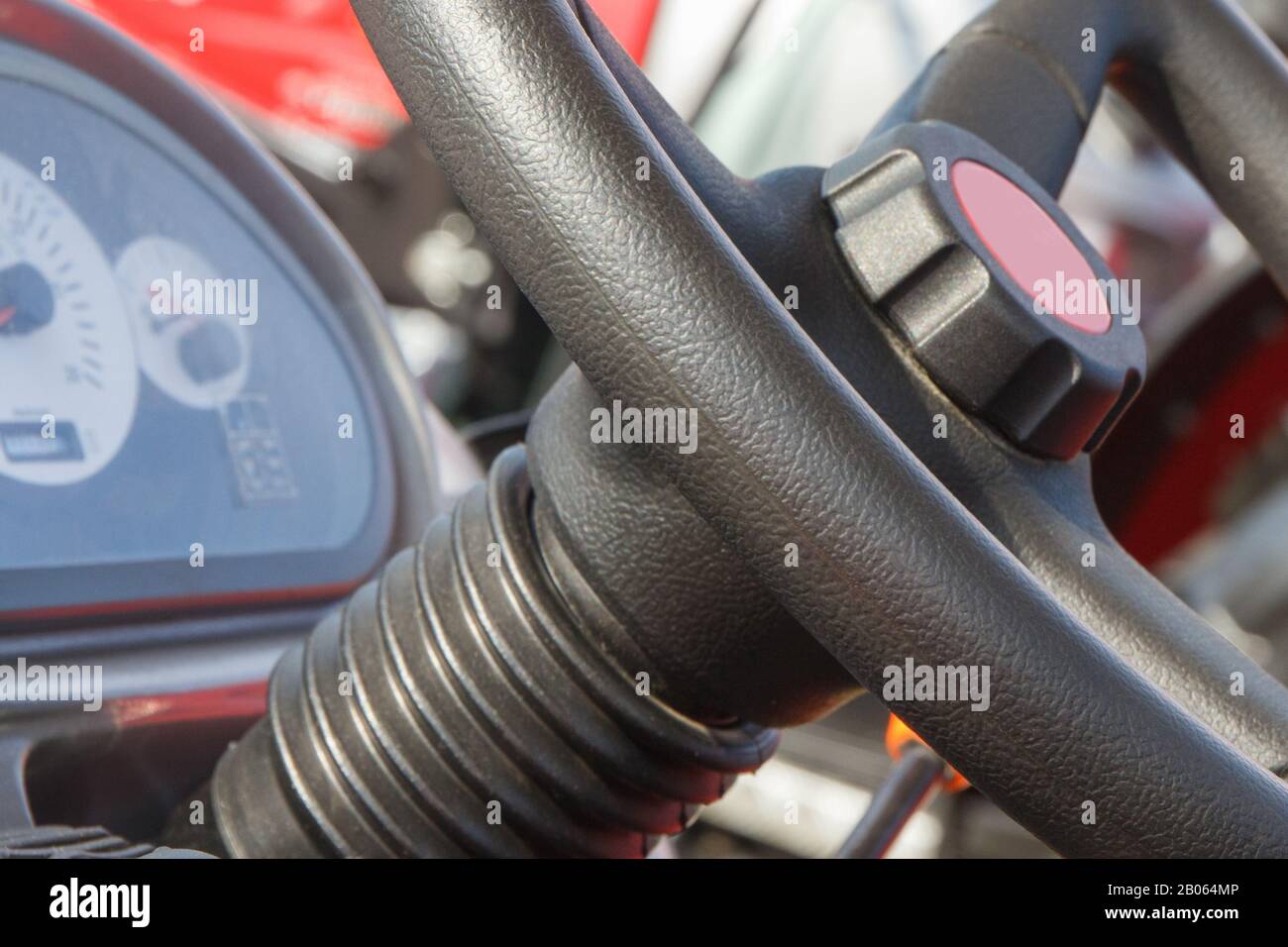 Steering wheel in agricultural or industrial machine or vehicle Stock ...