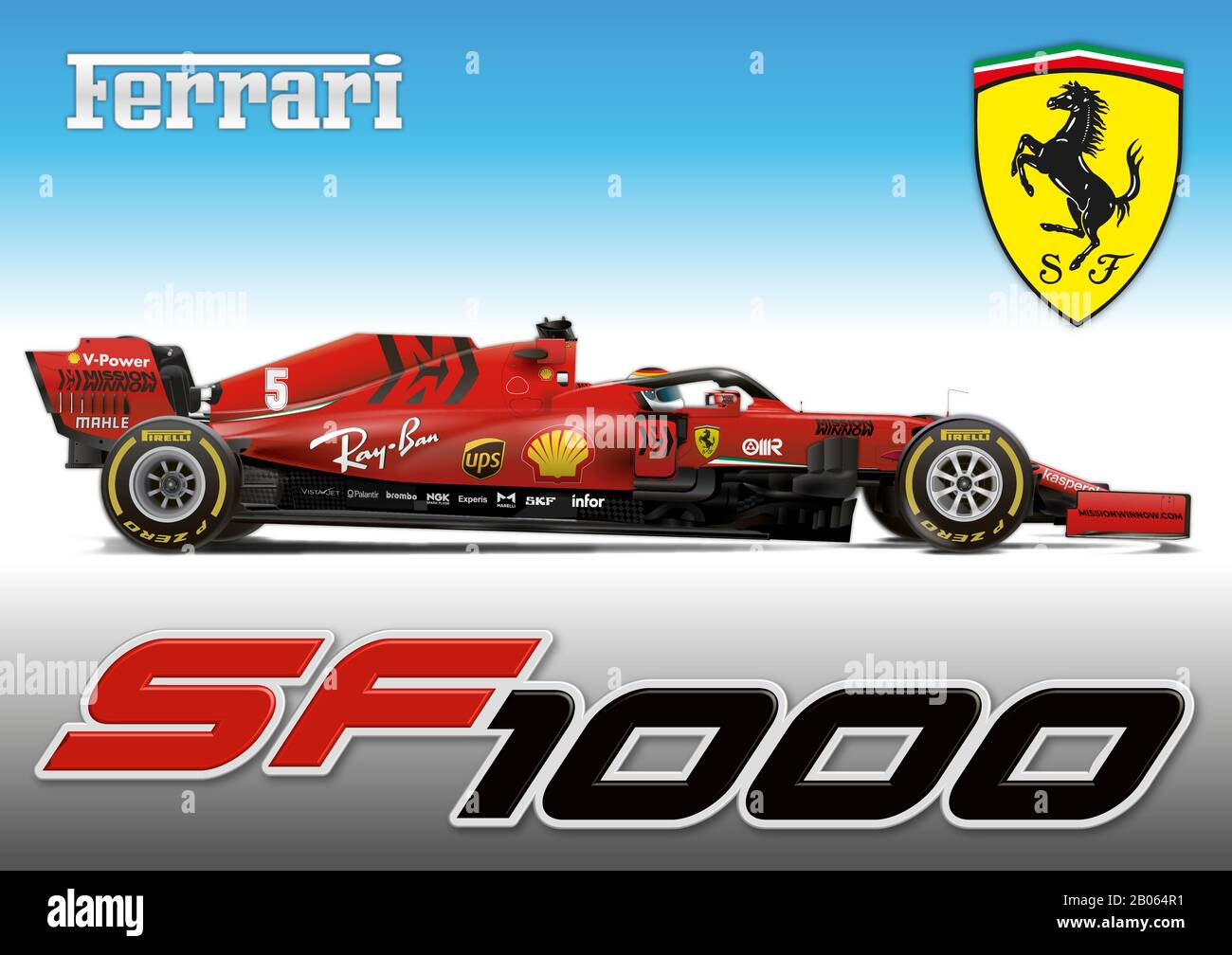 MARANELLO, MODENA, ITALY, YEAR 2020 - Ferrari Formula 1 SF1000, World ...