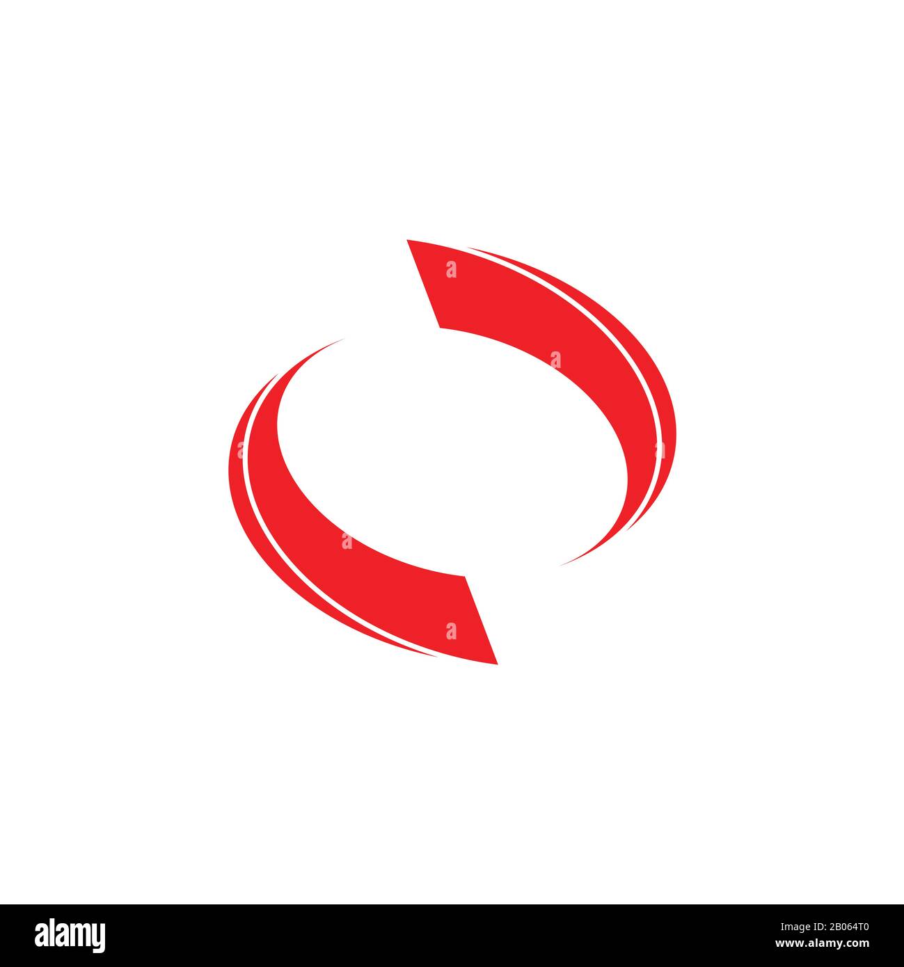 circle geometric curves rotation simple logo vector Stock Vector Image ...