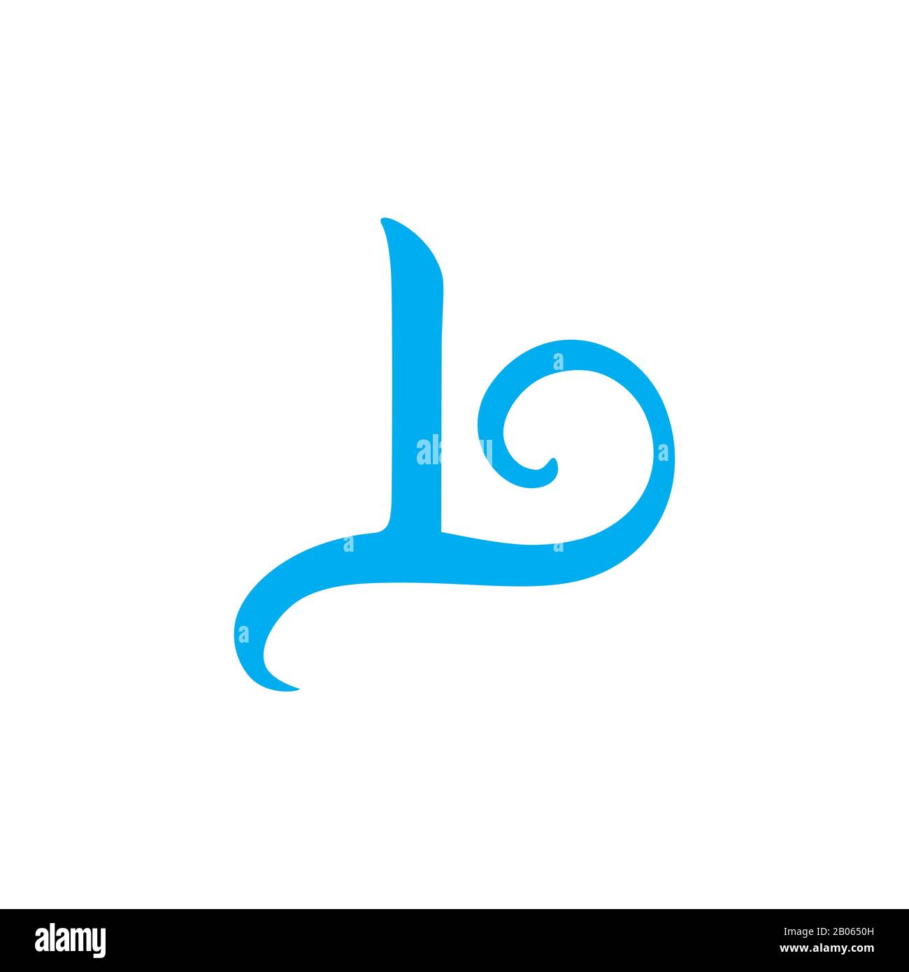 letter b loop wavy shape logo vector Stock Vector Image & Art - Alamy