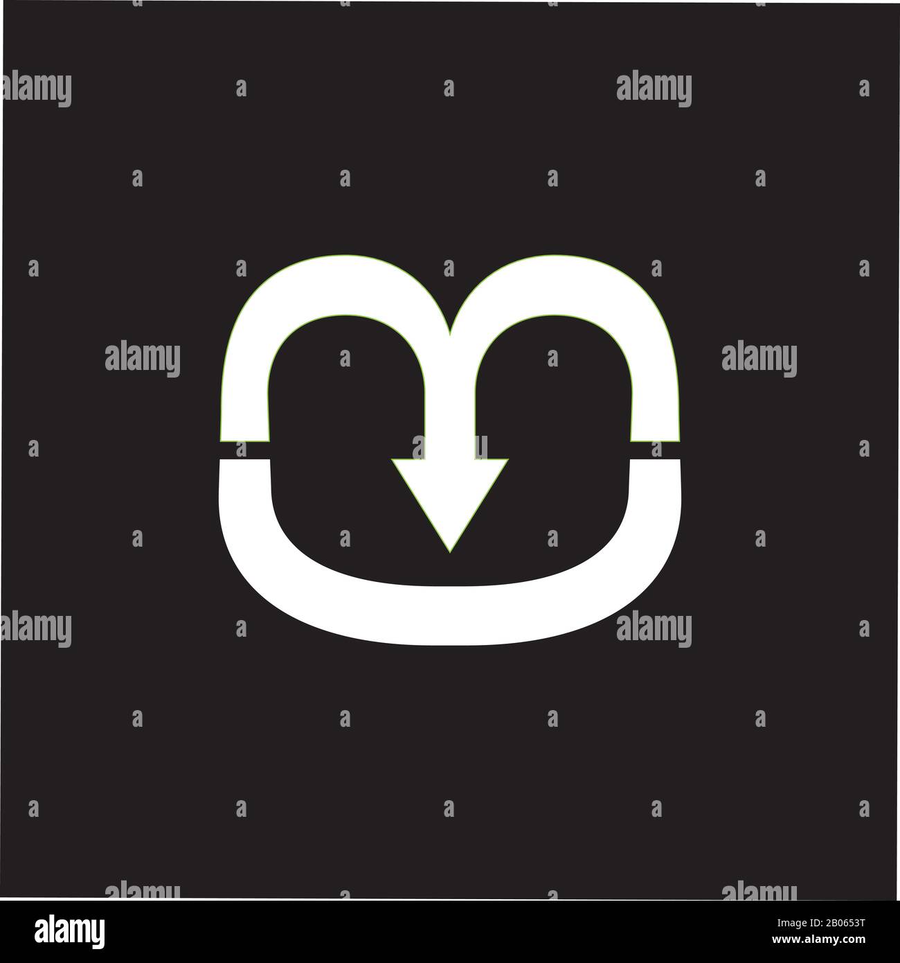 abstract letter m curves line arrow simple logo vector Stock Vector ...