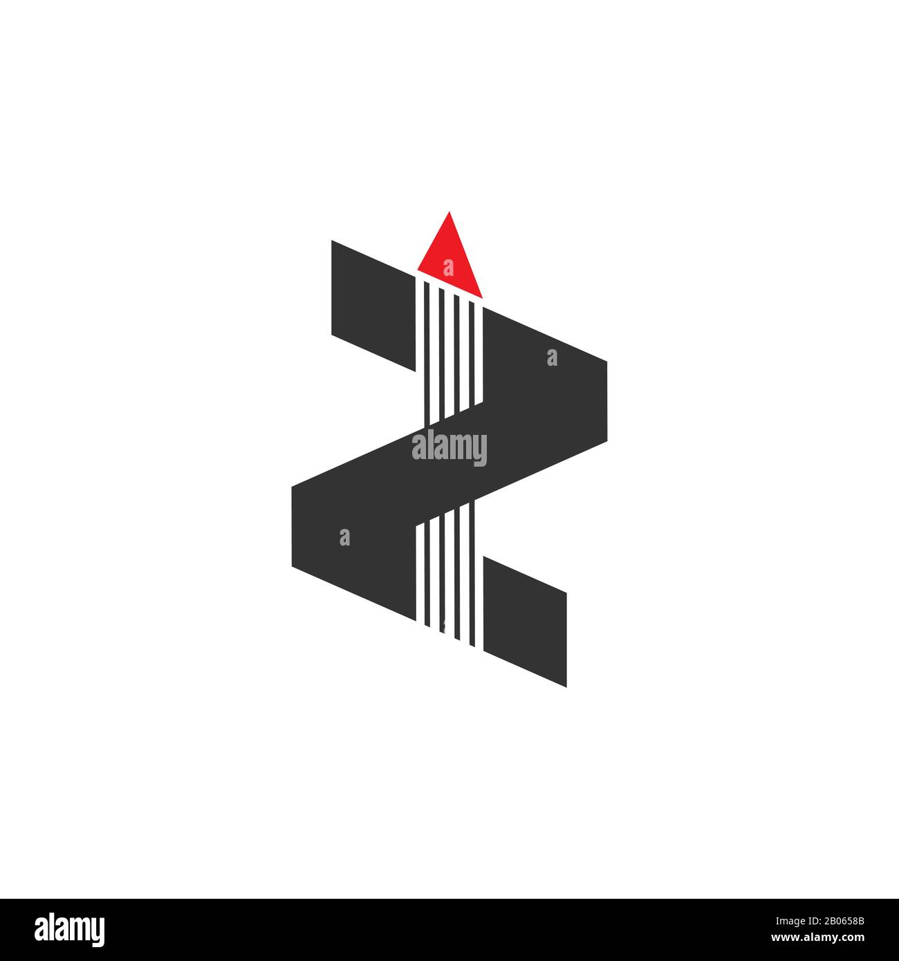 letter z stripes geometric arrow logo vector Stock Vector Image & Art ...