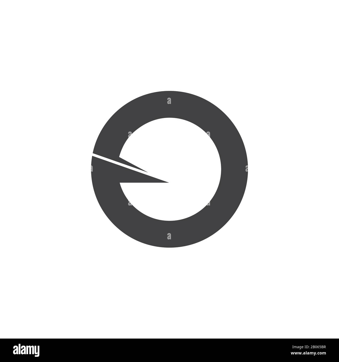simple circle geometric rotate arrow logo vector Stock Vector Image ...