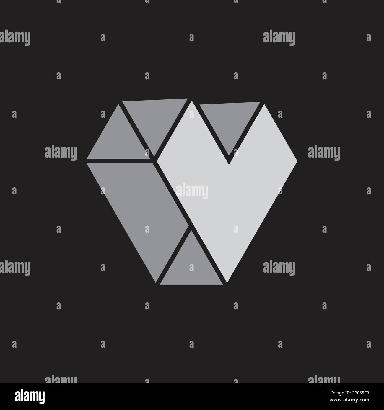 Letter v 3d Stock Vector Images - Alamy