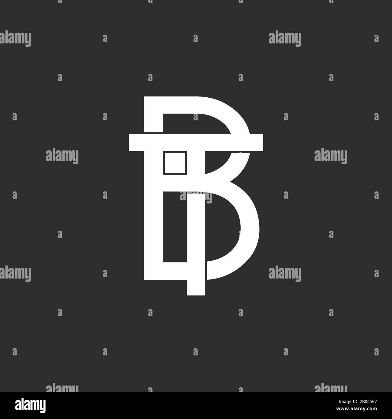 letter tb linked geometric line logo vector Stock Vector Image & Art ...