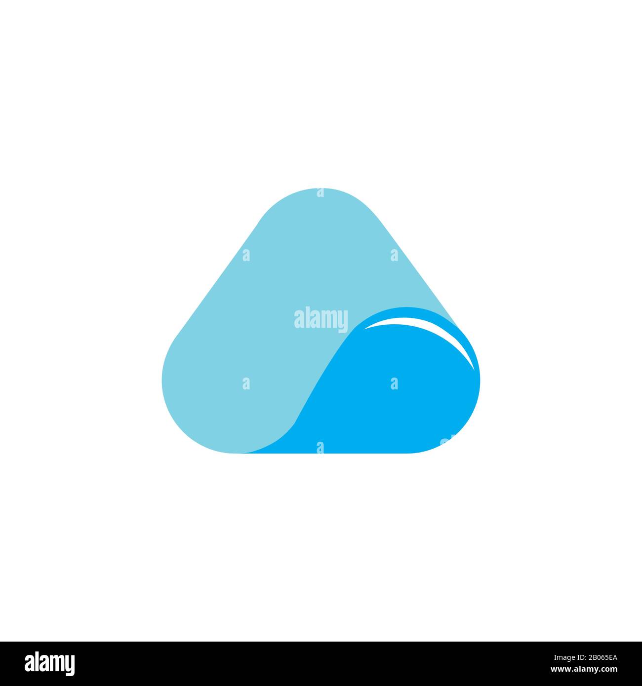 triangle mountain water natural symbol curves geometric logo vector ...