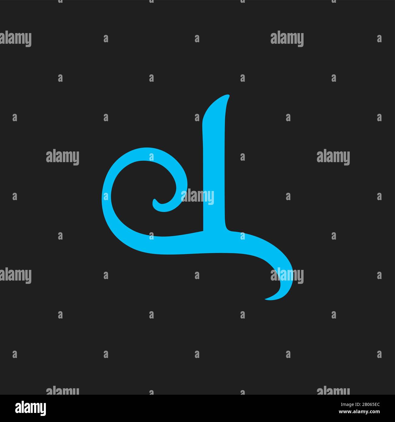 letter d blue wavy shape logo vector Stock Vector Image & Art - Alamy