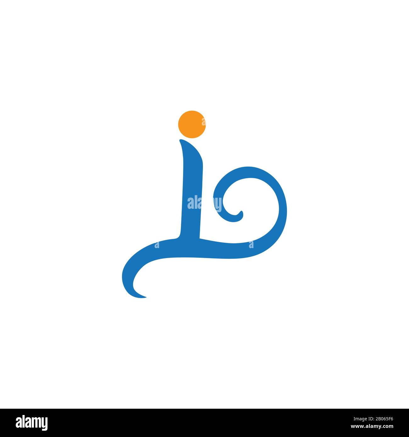 letter b loop wavy shape logo vector Stock Vector Image & Art - Alamy