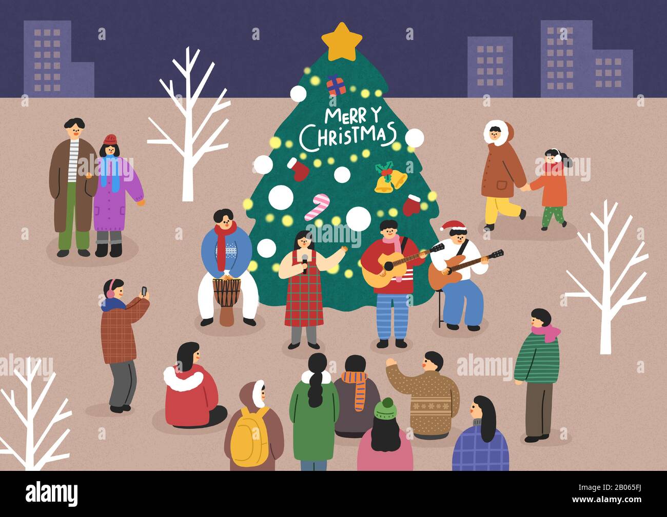 Woman busy christmas Stock Vector Images - Alamy