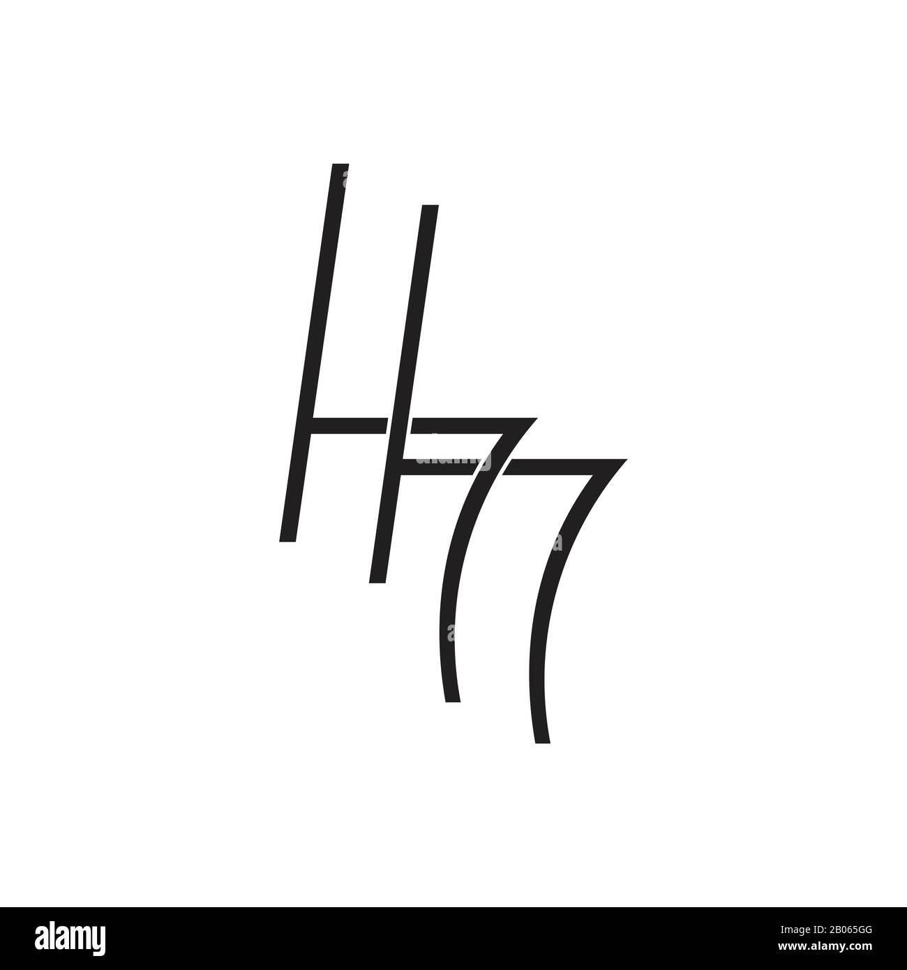 letter hh overlapping lines art logo vector Stock Vector Image & Art ...