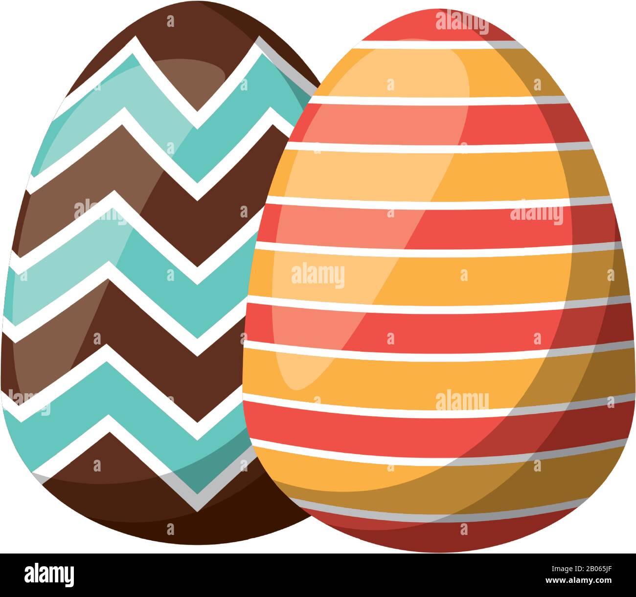 pair easter eggs painted icon Stock Vector Image & Art - Alamy