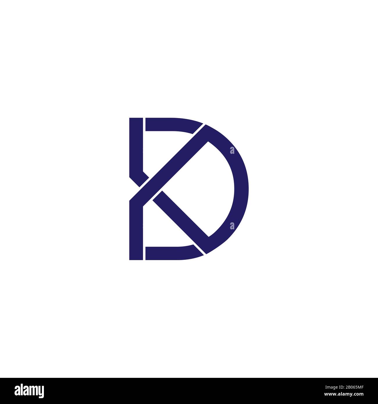 letter dk simple linked line logo vector Stock Vector Image & Art - Alamy