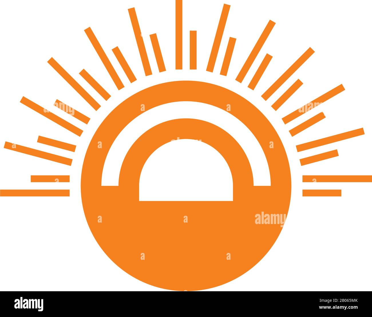 stripes geometric circle sun rays symbol logo vector Stock Vector Image ...