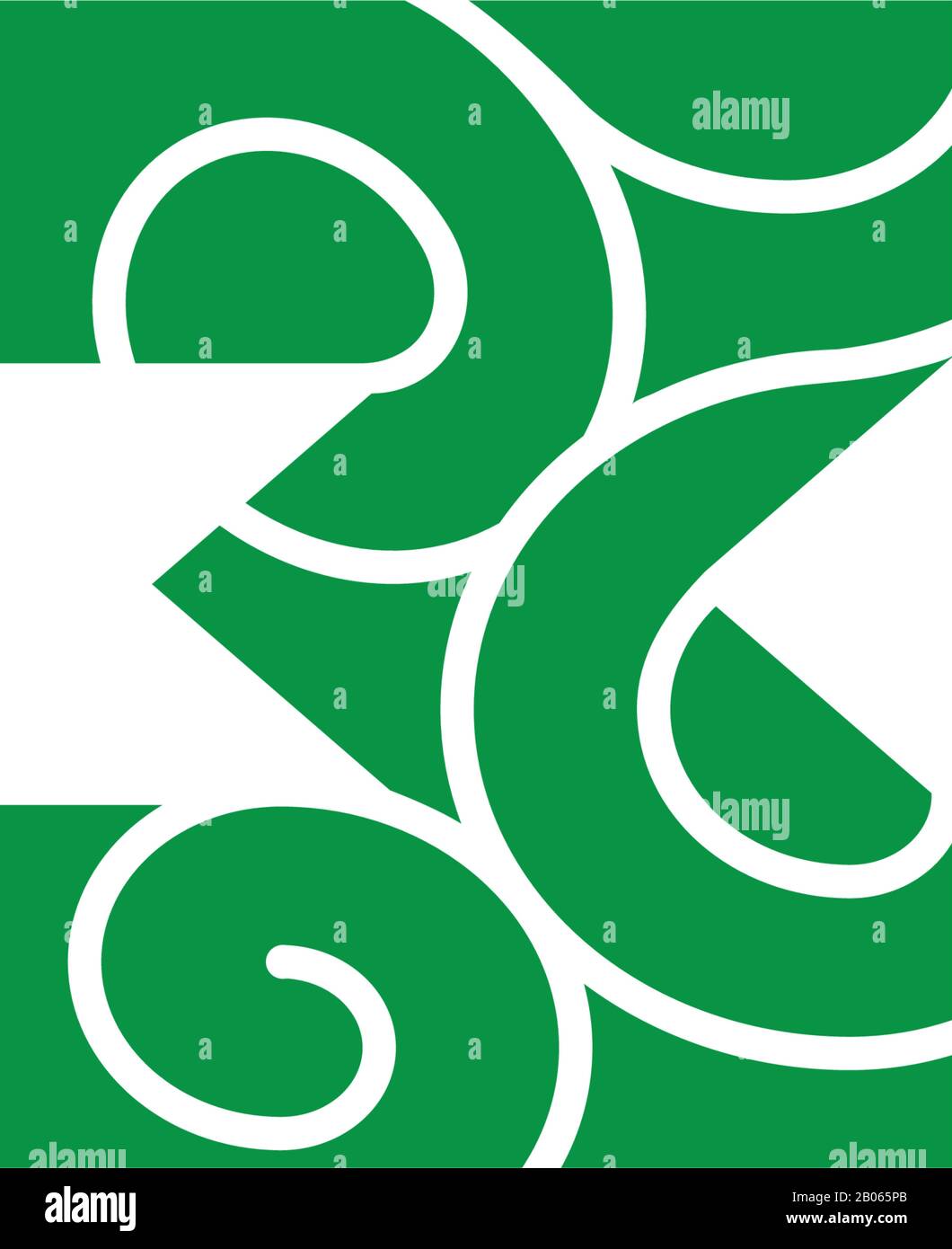 number 3 curves mosaic symbol logo vector Stock Vector Image & Art - Alamy