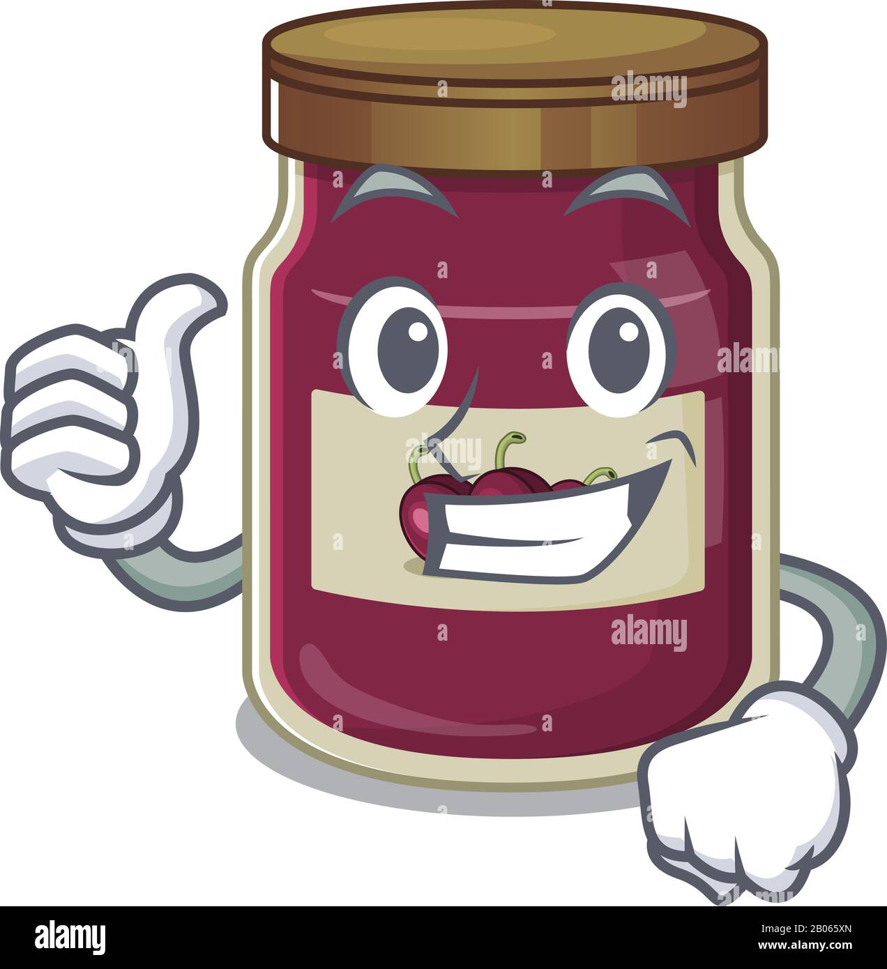 Funny plum jam making Thumbs up gesture Stock Vector Image & Art - Alamy