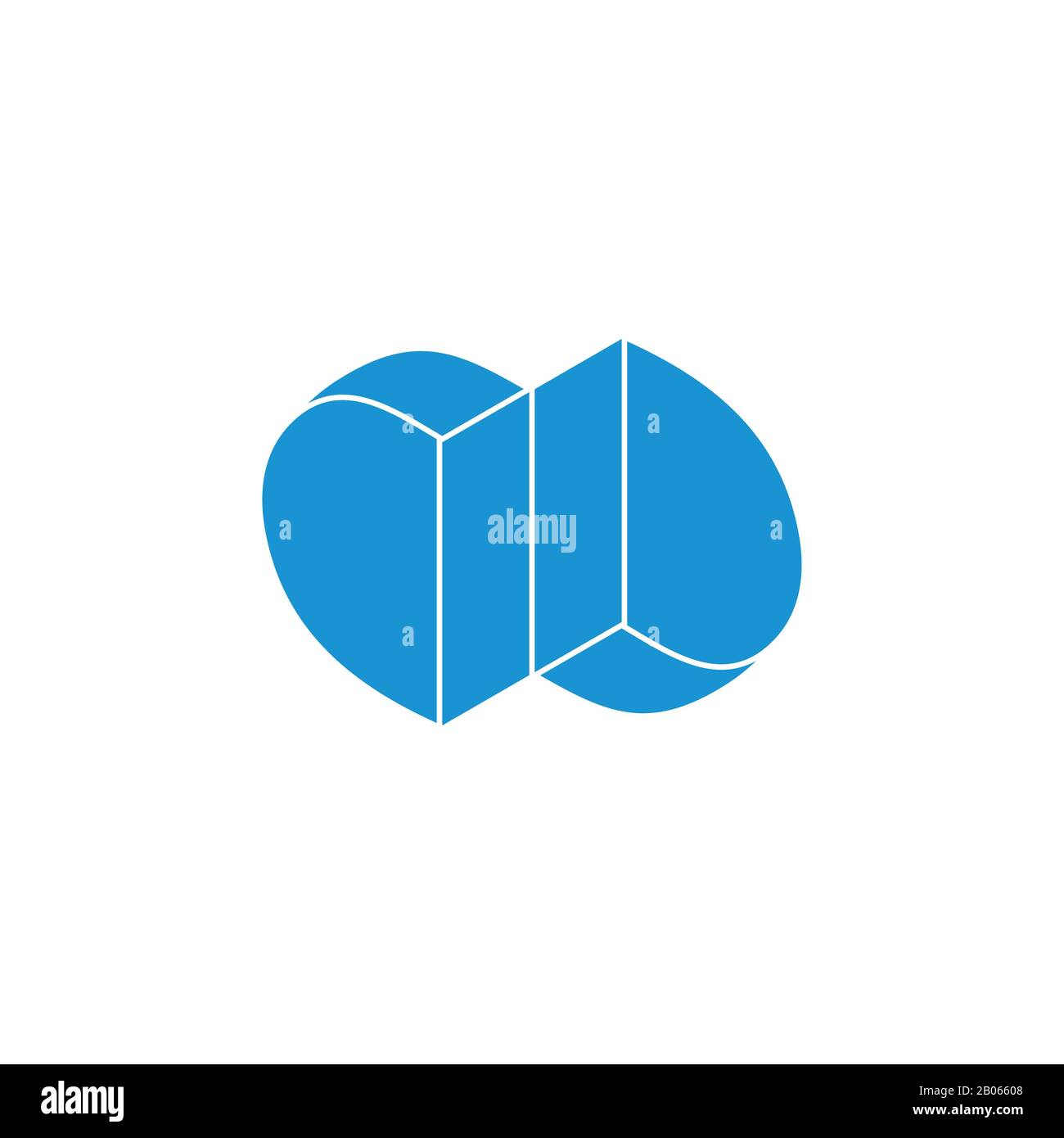 letter dd flat 3d geometric logo vector Stock Vector Image & Art - Alamy