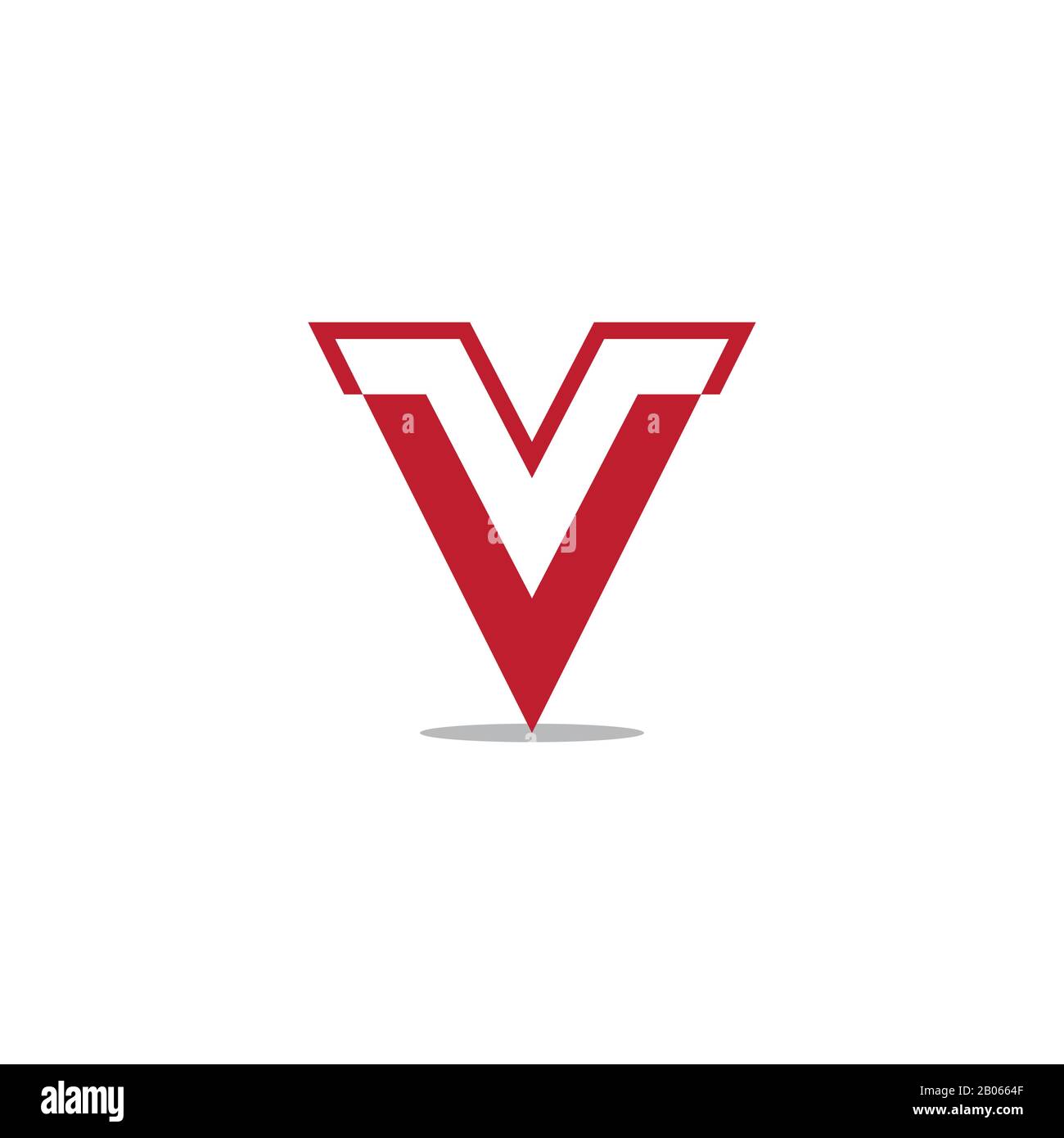 letter v simple geometric logo vector Stock Vector Image & Art - Alamy