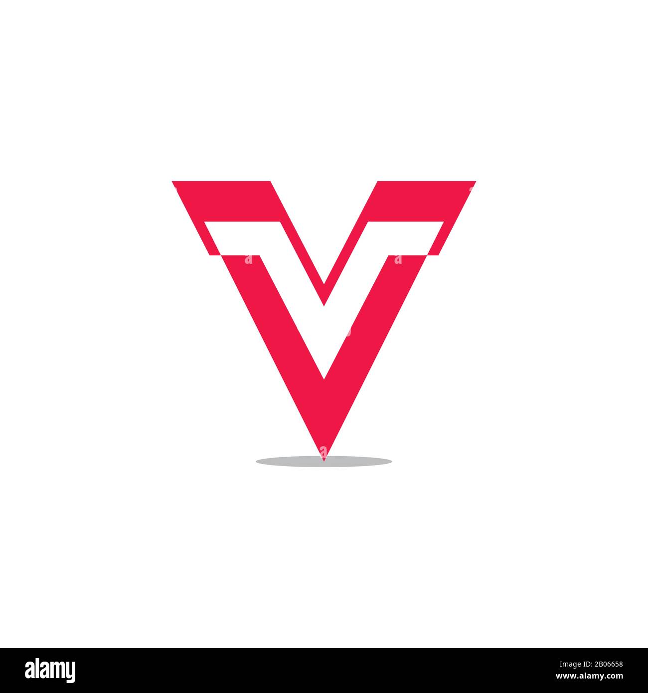 letter v simple geometric logo vector Stock Vector Image & Art - Alamy