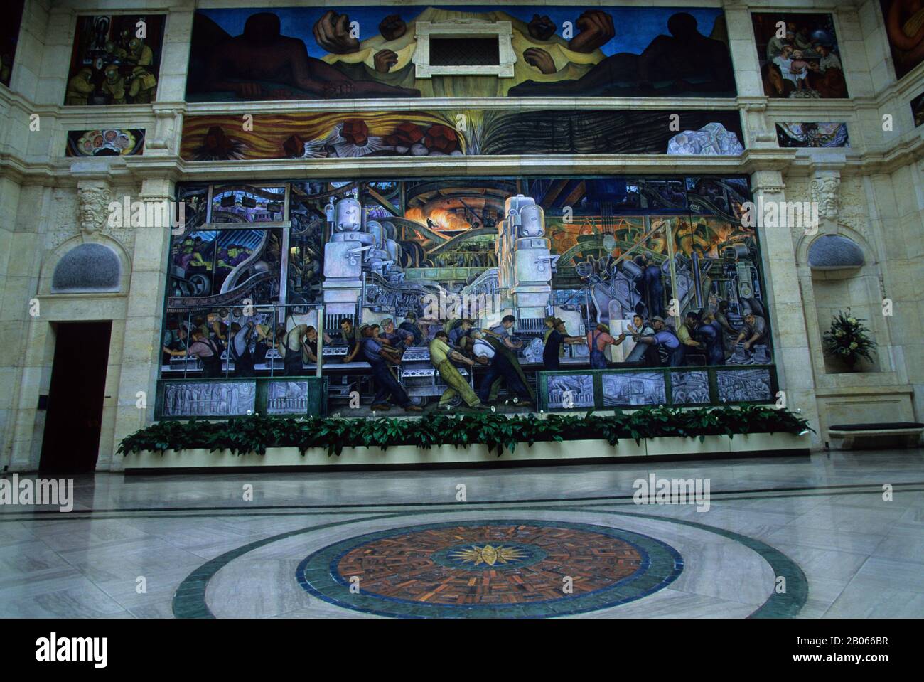 USA, MICHIGAN, DETROIT, DETROIT INSTITUTE OF ARTS, MURAL BY DIEGO ...